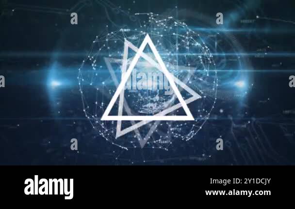 Animating geometric shapes and network connections over digital ...