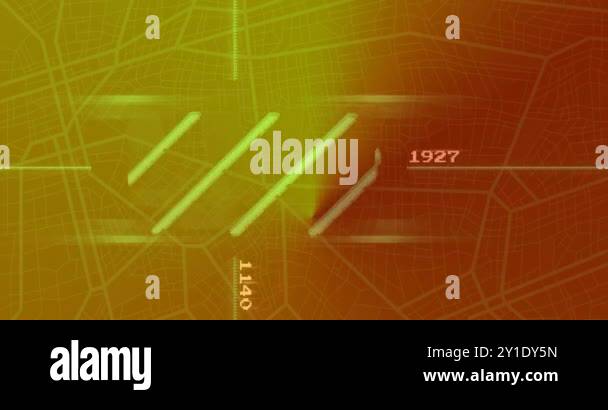 Digital Map With Grid Lines And Numbers Data Visualization Animation Technology Mapping