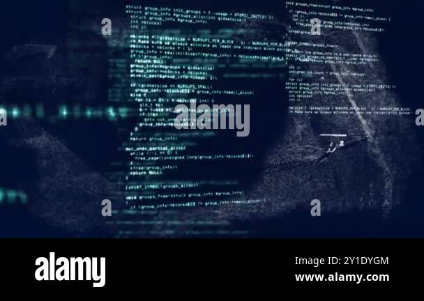 Mathematical Equations And Coding Animation Over Digital Data