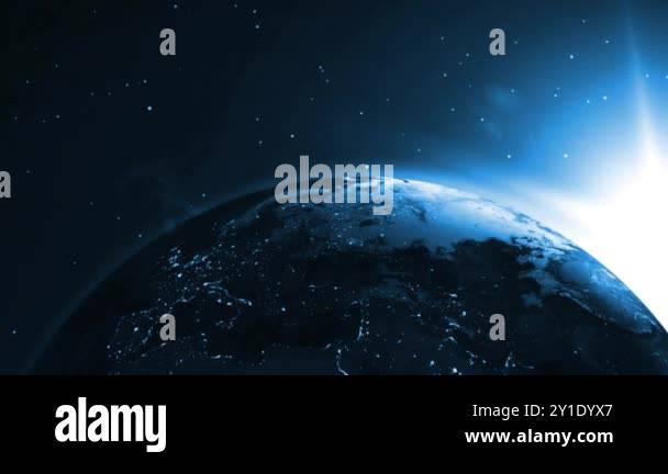 6G text over animation of Earth from space with stars in background ...