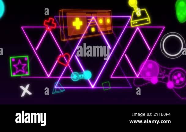 Animation shapes icons over black Stock Videos & Footage - HD and 4K ...
