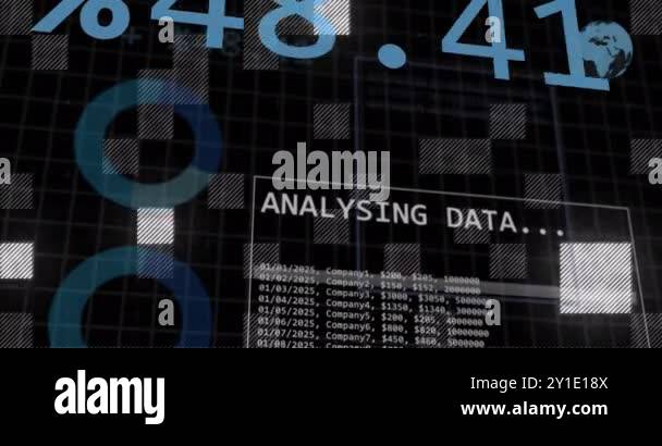 Analyzing Data Animation Over Percentage And World Map Graphics Analytics Statistics