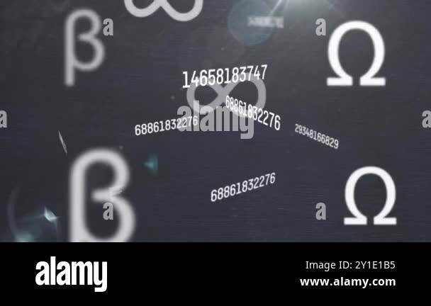 Mathematical symbols and numbers floating in space animation ...
