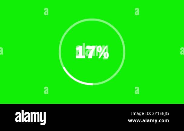 Loading Circle progress bar animation green screen background 4k Stock ...