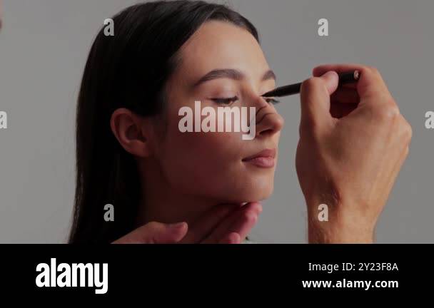 Rhinoplasty surgery to change shape and size of nose 4k video. Doctor ...