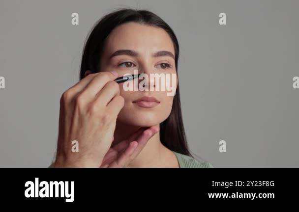 Preparing for Rhinoplasty nose surgery 4k video. Plastic surgeon is ...