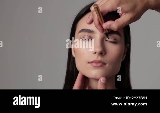 Plastic surgeon is marking up contour for upper blepharoplasty 4k video ...