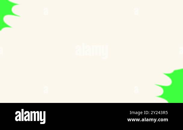 White fluid cartoon animation on green screen background. Abstract ...