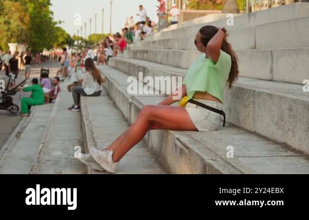 Sitting seated staircase stairs steps Stock Videos & Footage - HD and ...