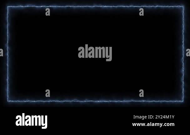 Seamless loop animation rectangle frame 4K video motion graphic. Animated borders frame glowing ...