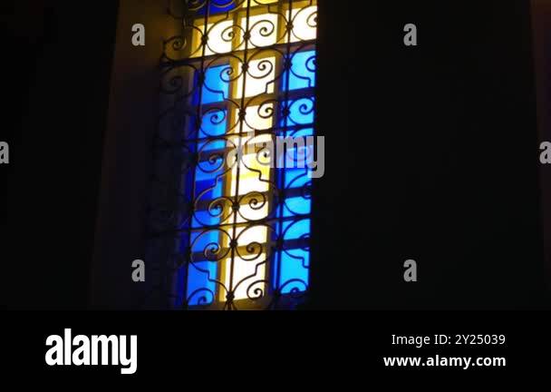 Stained glass window crucifix in Stock Videos & Footage - HD and 4K ...
