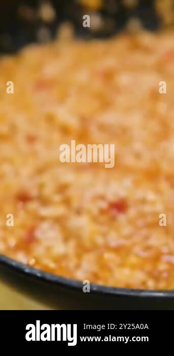 Beef lasagna step by step recipe. Layer of cream cheese. Close up video ...