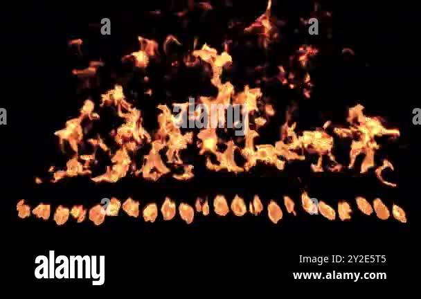 Various manifestations of fire on a transparent background with an ...