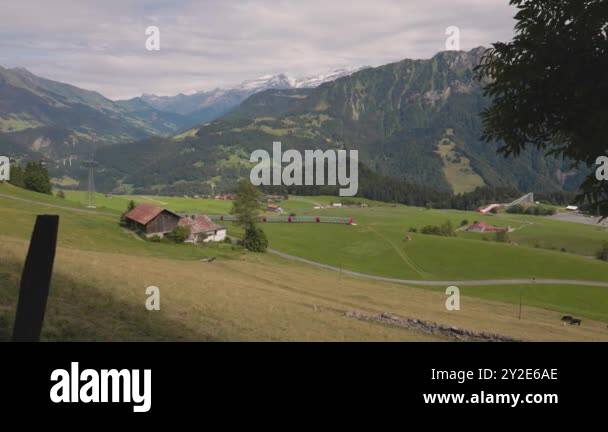 Leysin, Vaud, Switzerland - August 8 2023: Beautiful view on alpine ...