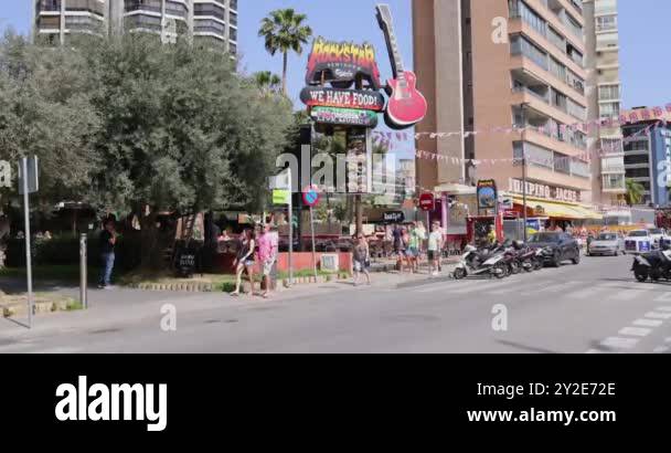 Benidorm Spain 21st March 2024: Footage of the town of Benidorm in ...