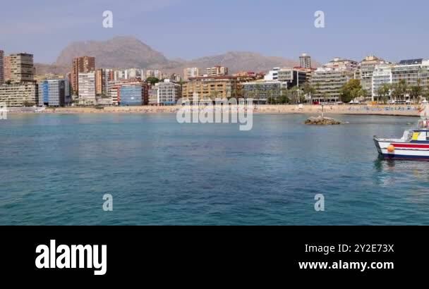 Benidorm Spain 1st April 2024: Footage of the town of Benidorm in Spain ...