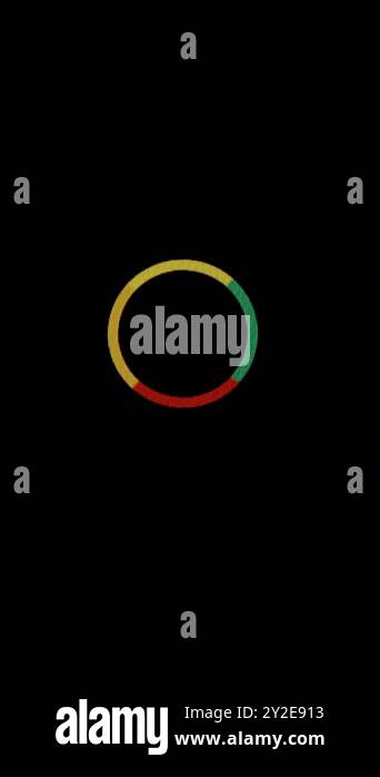 Loading Screen with a Rotating Rainbow Circle, featuring colorful bars ...