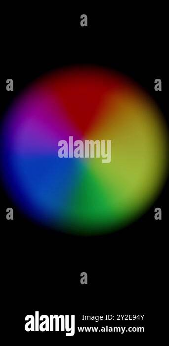 Expanding and Contracting Rainbow Circle, featuring a soft-focus effect ...
