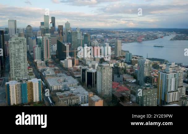 Stunning top-down view of Seattle, showcasing its iconic skyline ...