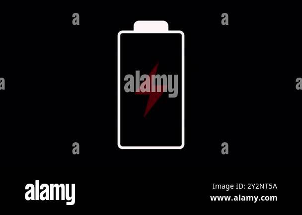 Low Battery Indicator Animation. Empty Battery. Low Battery Icon ...