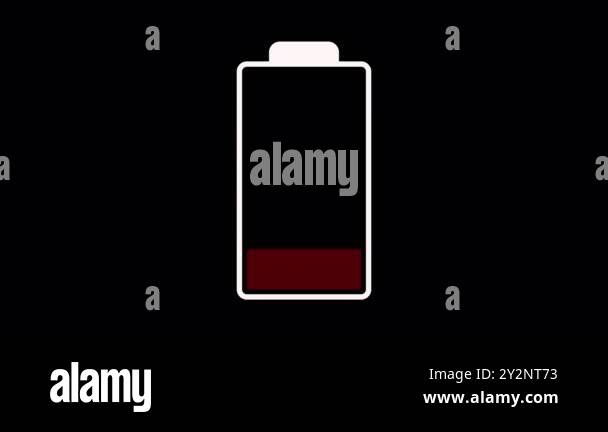 Low Battery Indicator Animation. Empty Battery. Low Battery Icon ...