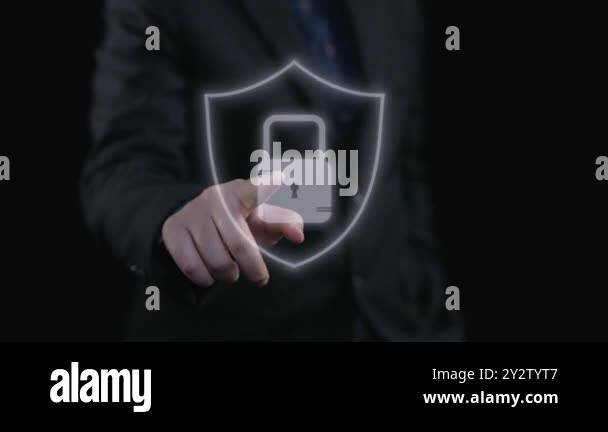 Business person analyzes data to identify customer target groups ...