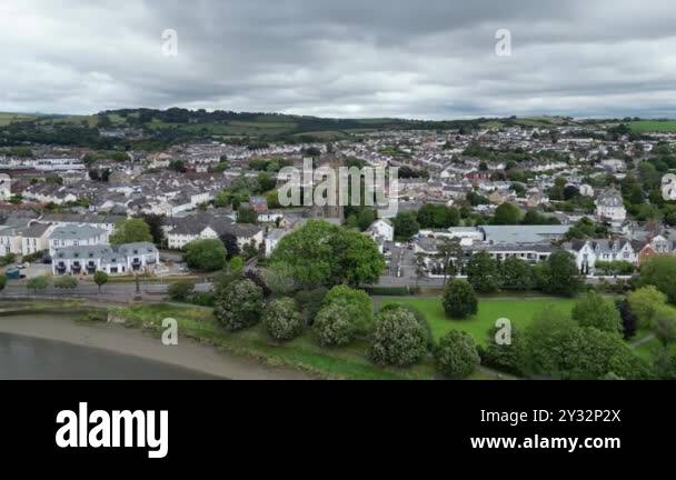 Barnstaple, North Devon, England: DRONE VIEWS: The drone flies over the ...