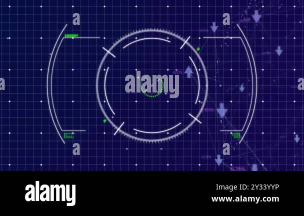 Futuristic Data Analysis Animation With Circular Interface And Digital