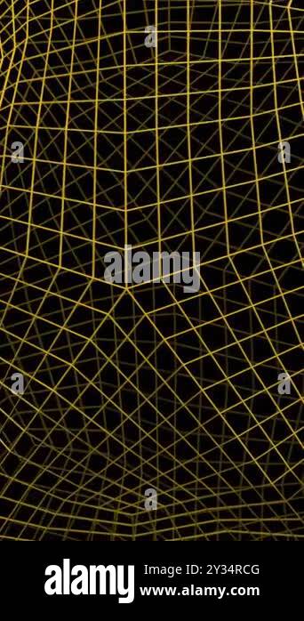 Black background with green and yellow matrix. Design. The lines are ...