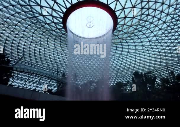 Changi Airport, Singapore - July 30th 2024: Time lapse of World Largest ...
