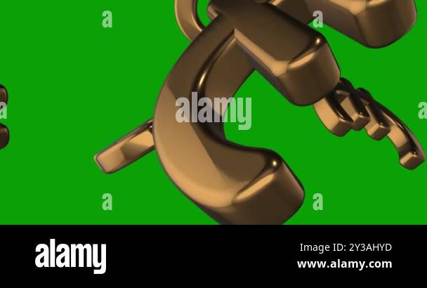 zoom out euro coin icon green screen animation 4k Stock Video Footage ...