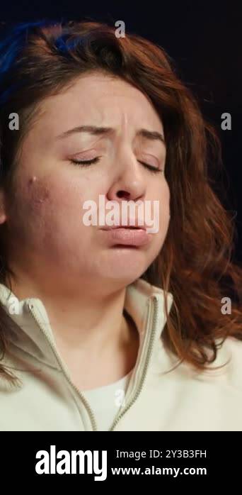 Vertical video Angry programmer feeling frustration after failing to ... Vertical video Angry programmer feeling frustration after failing to ...