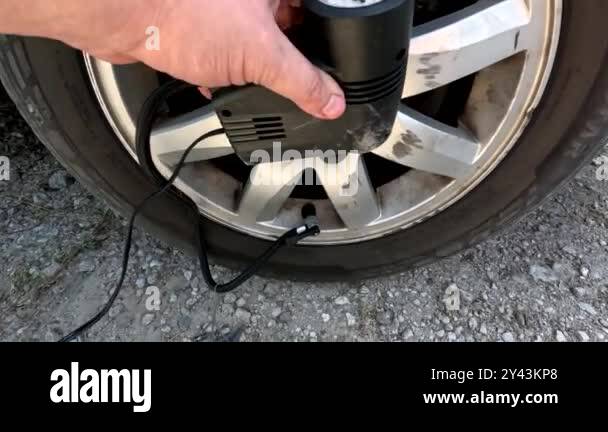 Man driver hand inflating tires Stock Videos & Footage - HD and 4K ...