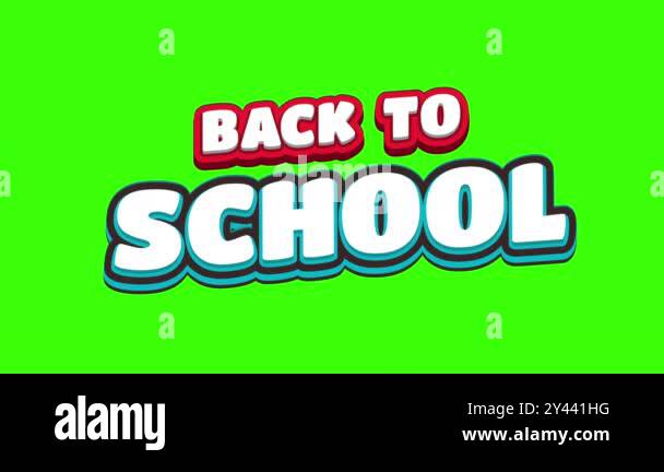 Back to school concept animation. Back to school text animation with ...