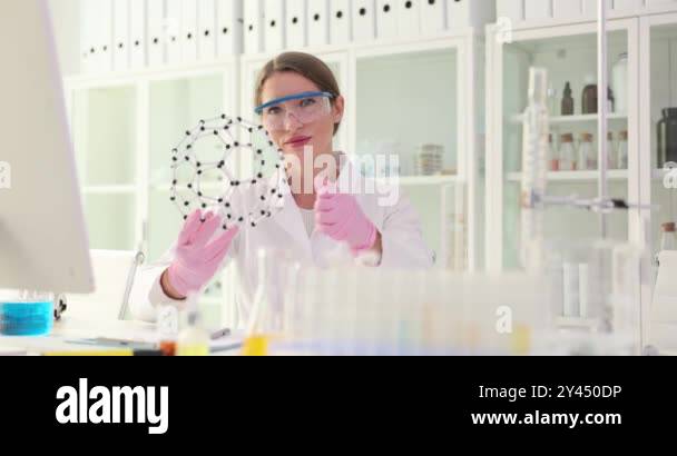 Scientist explains structure of artificial molecule. Researcher gives ...