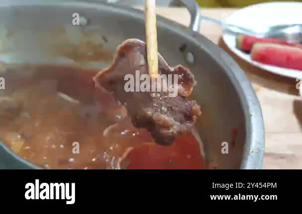 Unhygienic parasite egg in beef meat tapeworm cestoda worm meat at ...