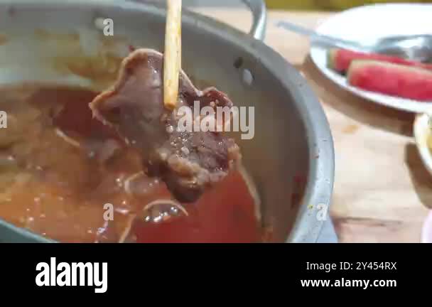 Unhygienic parasite egg in beef meat tapeworm cestoda worm meat at ...