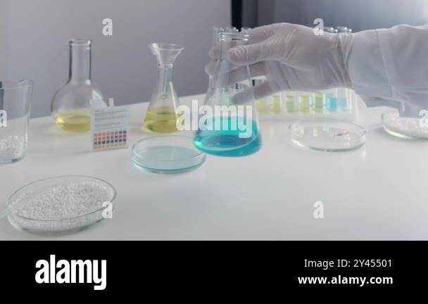 Laboratory glassware chemical liquid in Stock Videos & Footage - HD and ...