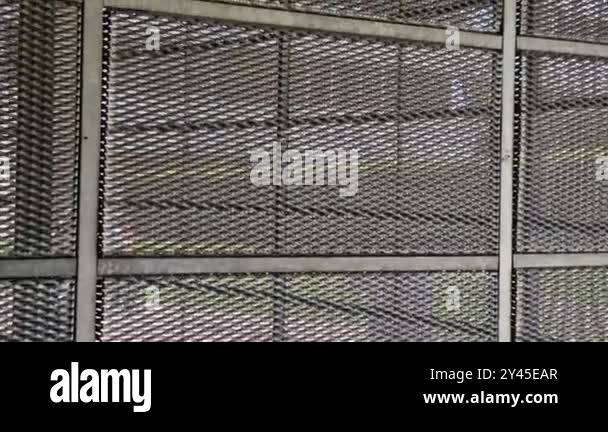 steel cladding of a building with a expanded metal lattice structure ...