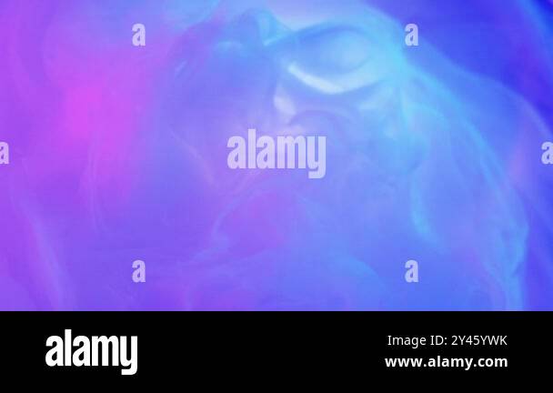 Iridescent cloud. Ink water mix. Defocused neon pink blue color glowing ...