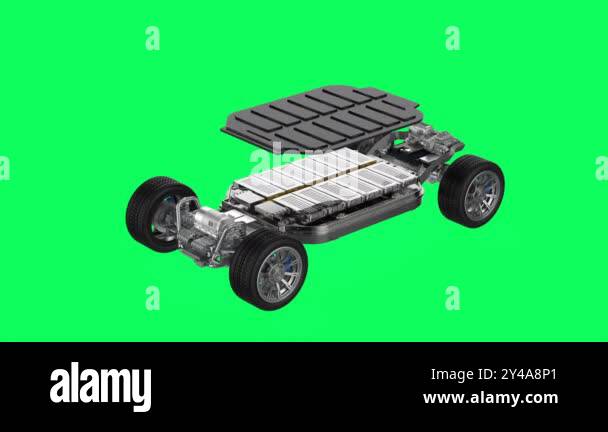 Exploded view of electric vehicle battery or pack of lithium-ion pouch ...