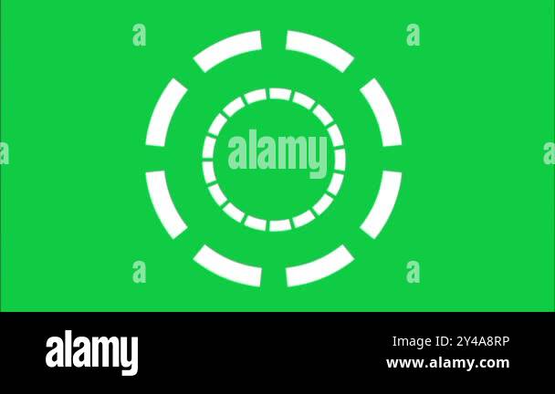 rotating circle target object position center motion animation on green ... rotating circle target object position center motion animation on green ...
