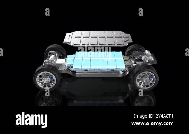 Exploded view of electric vehicle battery or pack of lithium-ion pouch ...