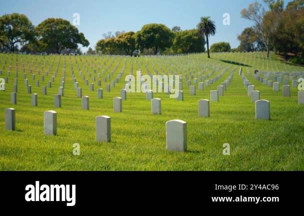 World War II American military cemetery. american veteran cemetery in ...