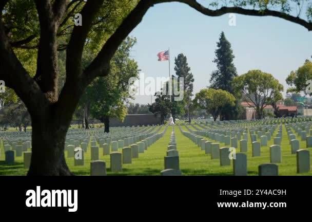 World War II American military cemetery. american veteran cemetery in ...