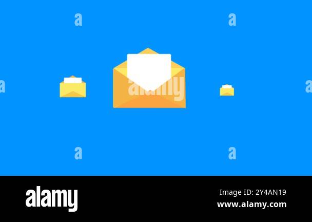 Email.2D Transition animation background. Concepts of approval ...