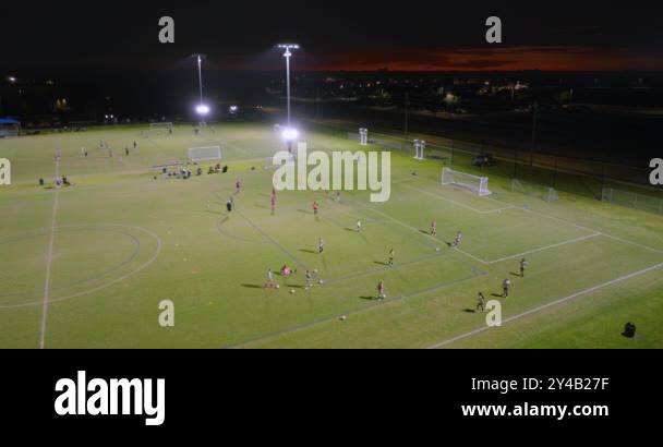 Public sports arena in North Port, Florida with school kids playing ...