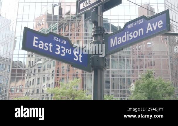 Madison ave sign Stock Videos & Footage - HD and 4K Video Clips - Alamy