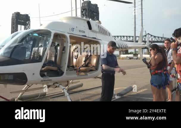 New York, USA 08.05.2024: Helicopter Safety Protocol Briefing by ...