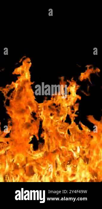 Vertical Background with Fire Flames, Alpha Channel, Unique Design ...